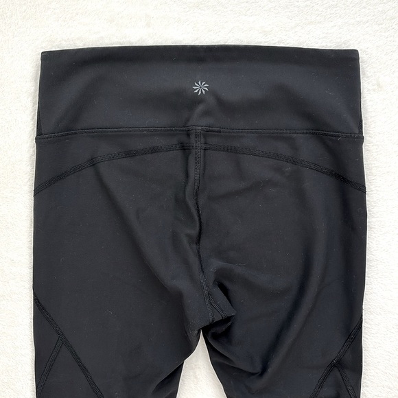Athleta | Pants & Jumpsuits | Athleta Black Relay Capri Running Tights ...